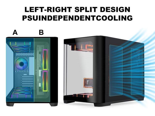 SAMA 2851 MATX Mid-Tower PC Gaming Case, High-Airflow, Toolless Panels ...