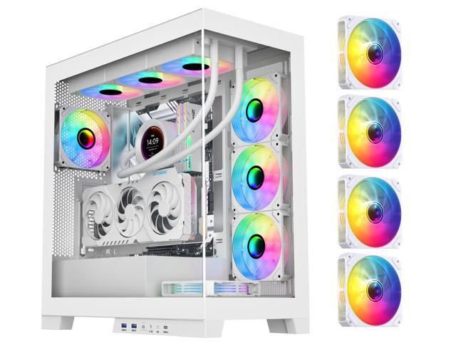 SAMA 4503 Tempered Glass ATX Mid Tower Computer PC Case with 4 ...