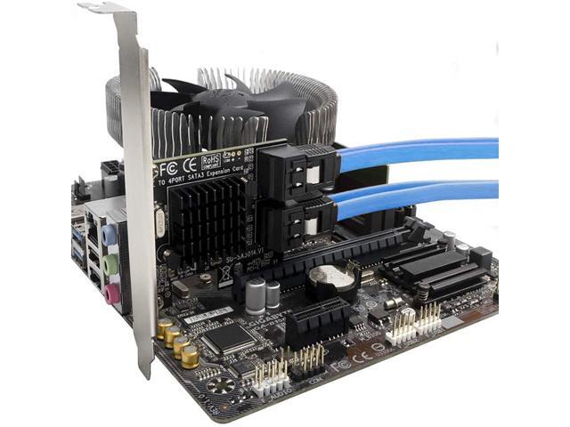 SATA Card 4 Port with 4 SATA Cables, 6 Gbps SATA 3.0 Controller PCIE ...