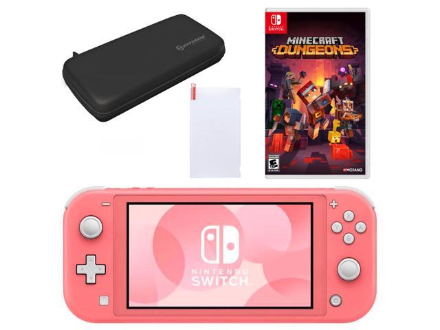 Nintendo Switch Lite in Coral with Minecraft Dungeons and Accesories ...