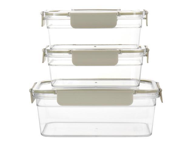 Martha Stewart 6 Piece Plastic Container Set with Locking Lids - Newegg.com