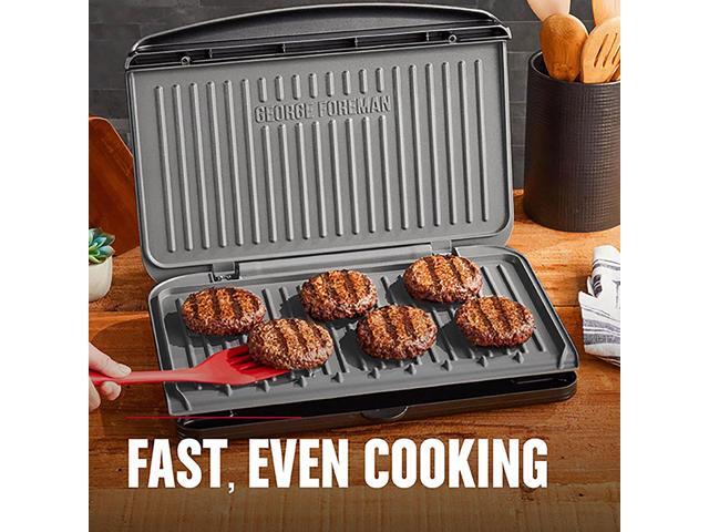 George Foreman 9 Serving Classic Plate Electric Indoor Grill and Panini ...