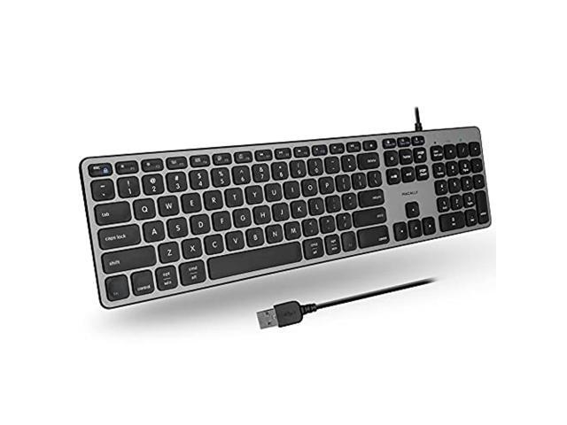 macally usb wired keyboard for mac and windows - auto detect for all os ...