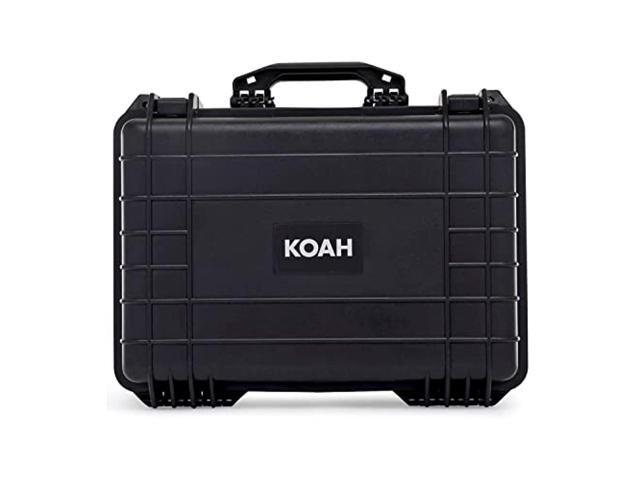 koah weatherproof hard case with customizable foam (18 x 14 x 7 inch ...