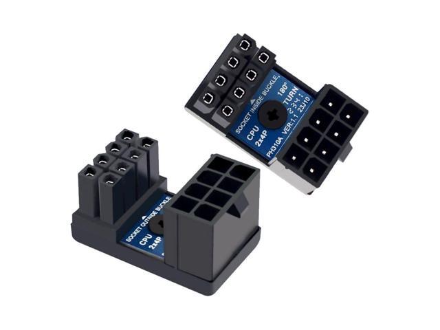 Vszerda 2 Pack ATX 8Pin EPS 12V 180 Degree Angled CPU Power Socket ...