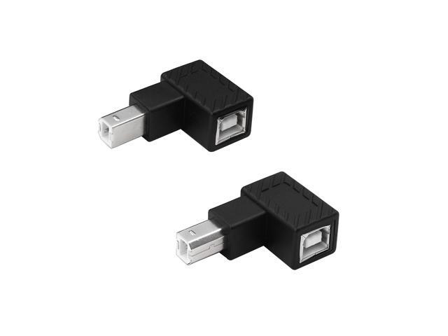 Vszerda USB 2.0 Type-B Printer Adapter, 2Pack 90 Degrees USB 2.0 B Male ...