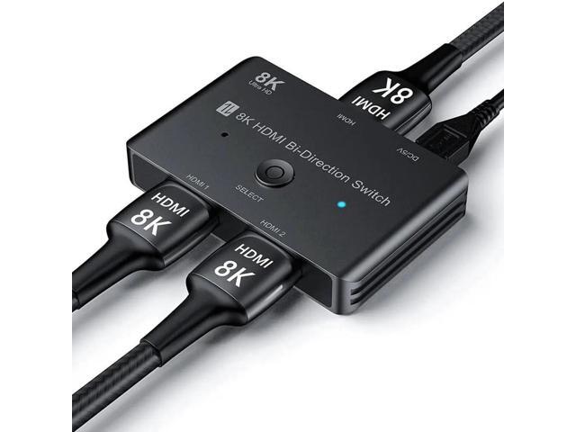 Vszerda HDMI 2.1 Switch, Ultra HD 8K Bi-Directional HDMI Switcher ...