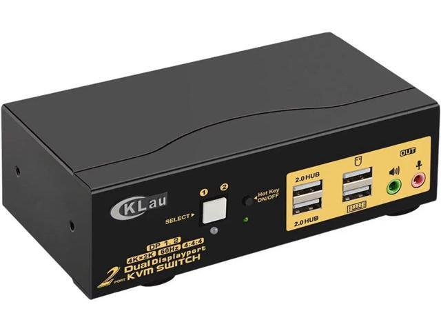 KVM Switch Dual Monitor DisplayPort 2 Port 4K @60Hz 4:4:4, 2x2 DP KVM ...