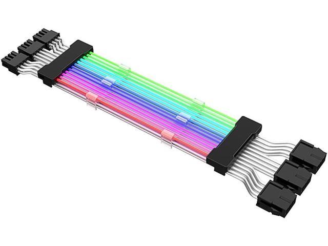 ARGB 3x 8-Pin GPU Power Cable,PCIe 8 Pins 5V/3Pin Addressable RGB Power ...