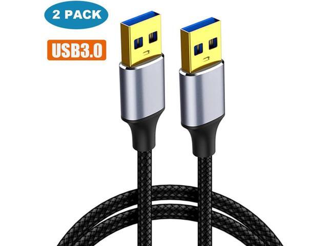 [2 Pack] USB 3.0 A to A Male Cable 10FT+10FT, USB 3.0 to USB 3.0 Cable ...