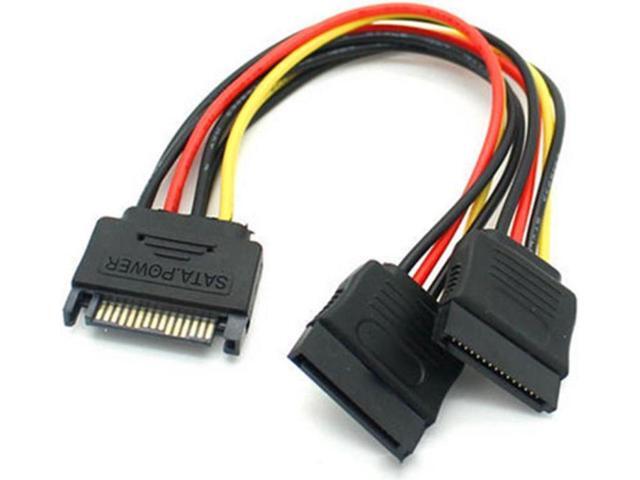 SATA Power Y Splitter Cable, 15 Pin SATA Power Splitter Cable Adapter ...