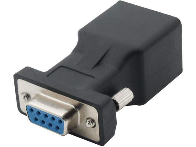 DB9 RS232 Female Port to RJ45 Female Connector Card DB9 Serial Port ...