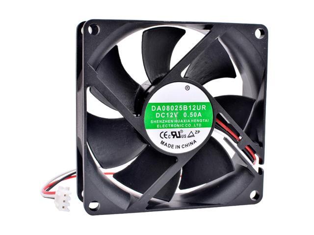 DA08025B12UR 8cm 8025 80x80x25mm 80mm Fan DC12V 0.50A Double-Ball high ...
