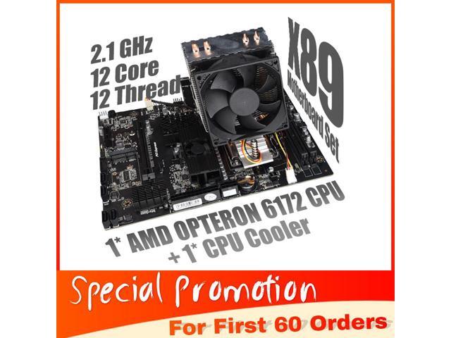 X89 Set Combo For AMD Motherboard G34 Socket with AMD Opteron 6172 CPU+ ...