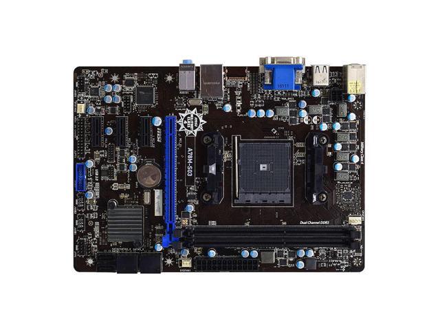 MSI A78M-S03 Socket FM2+ AMD A78 Desktop PC Motherboard Support DDR3 ...