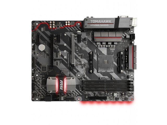 MSI B350 TOMAHAWK PLUS Socket AM4 AMD B350 Gaming PC Motherboard DDR4 ...