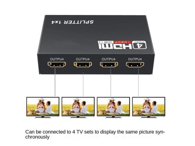 1 X 4 HDMI-compatible Splitter Converter 1 In 4 Out HD 1.4 Splitter ...