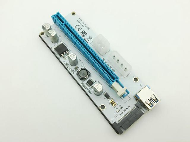 Riser 008S LED PCI-Express 1x to 16x Riser Card USB 3.0 PCI-E Extender ...