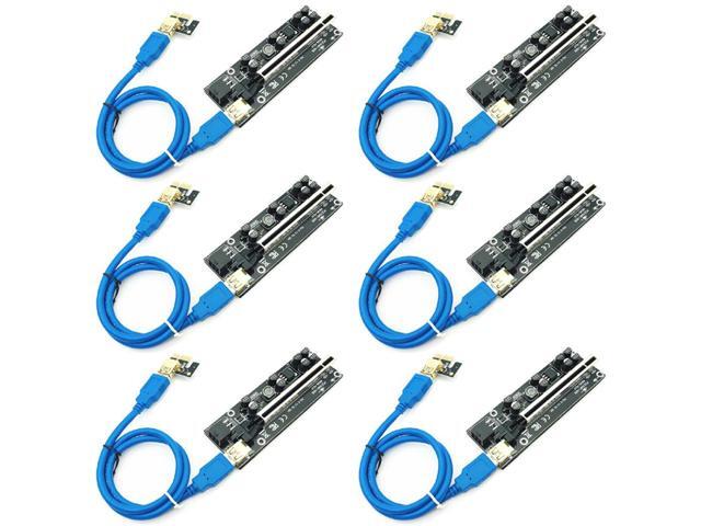 6pcs est 009S PLUS USB 3.0 PCI-E Riser VER009 Express 1X 4x 8x 16x ...