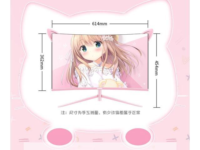 27inch 165hz 1800R Curved Monitor 144hz Computer Gaming Monitor Pink ...