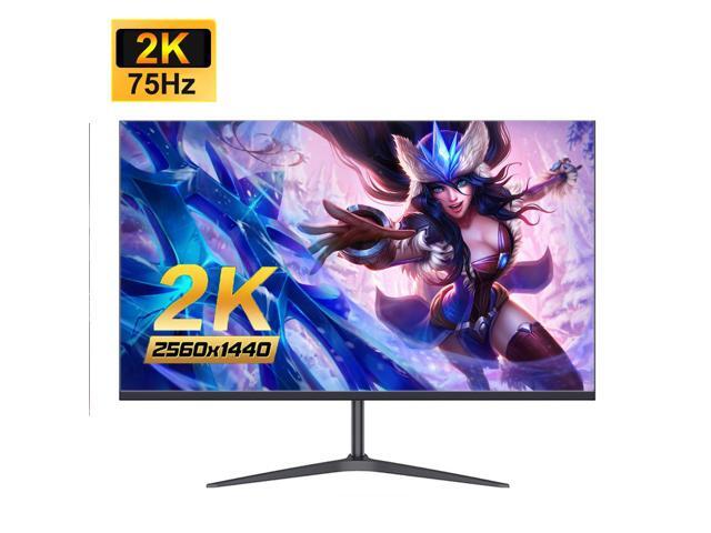 FYHXELE 24 Inch 2K Monitor 75Hz Desktop PC IPS Panel 100%sRGB 8bit Hi ...