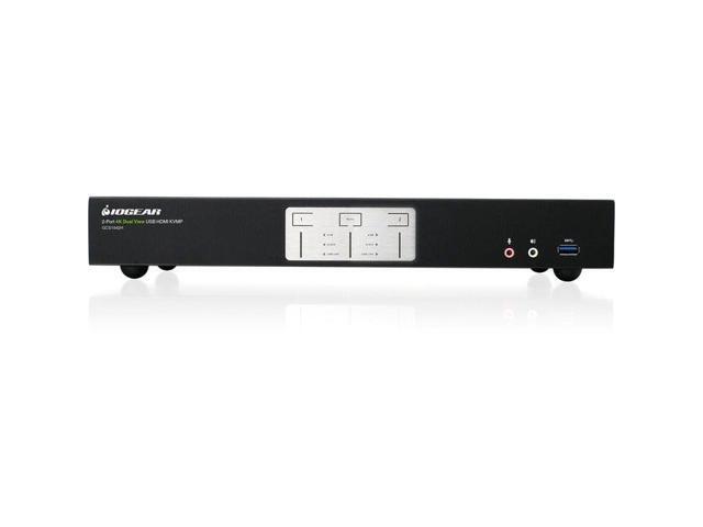 IOGEAR 2-Port 4K Dual View KVMP Switch with HDMI Connection, USB 3.0 ...