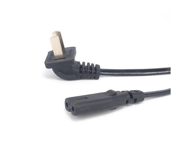 TV Power Cord PSE JET Certificated, Down Angle NEMA 1-15P CN to IEC320 C7 2 Prong Extension ...