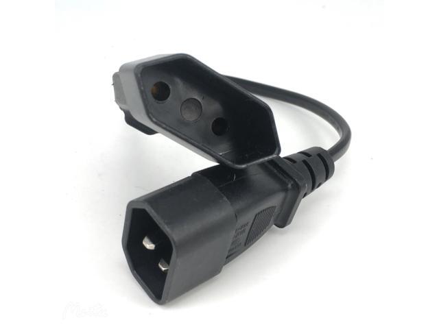 IEC 320 C14 Male Plug to European 2Pin Female Power Cable For UPS PDU ...