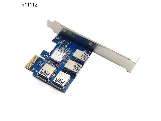 PCI-E 1 To 4 PCI Express 16X Slot Riser Card PCI-E 1X To External 4 PCI ...