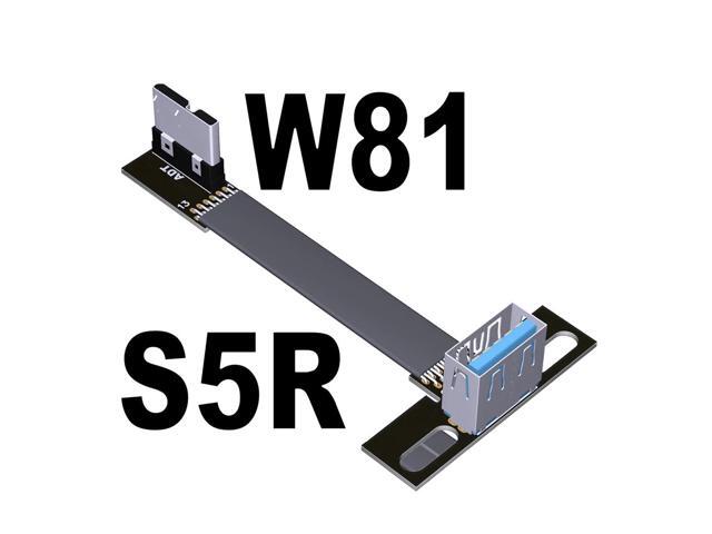 Type-A to Micro-B Connector Data Cable USB Flat Slim Line 5g/bps High ...