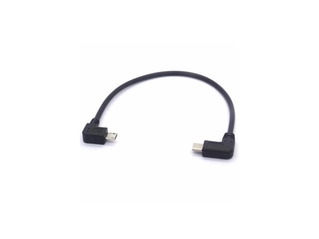 Type C to Micro USB Cable, 90 Degree Micro 5 Pin Male to USB C Male ...