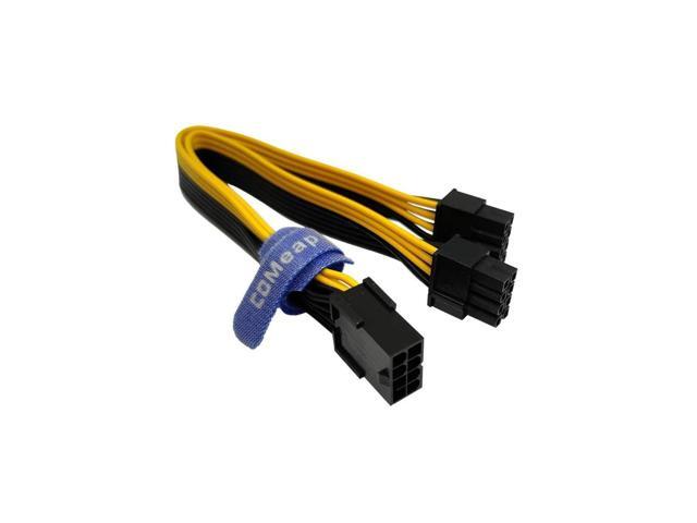 (2-Pack) GPU VGA PCIe 8 Pin Female to Dual 2X 8 Pin (6+2) Male PCI ...