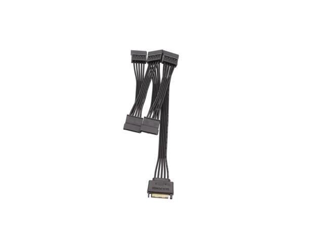 15 Pin SATA Power Extension Hard Drive Cable 1 Male To 5 Female ...