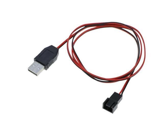 2pcs DIY USB to fan 2pin/3pin power supply USB charger conversion cable ...