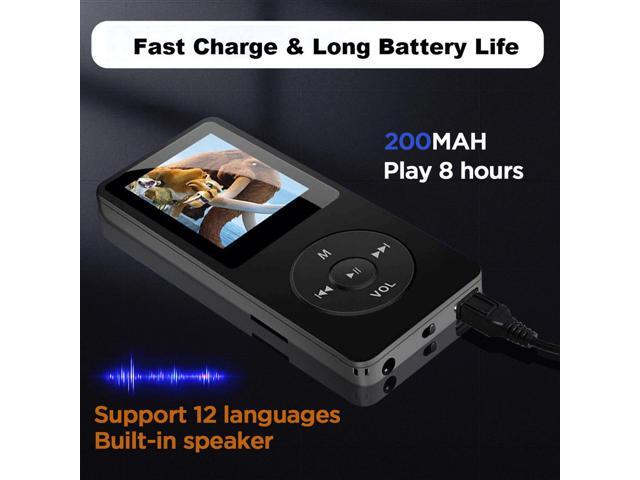 MP3/MP4 Player with 16GB TF Card, Bluetooth Music Player Build-in ...