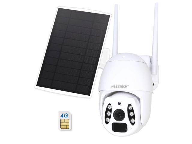 INSEETECH 4G LTE Cellular Wireless Solar Camera with SIM Card, No WiFi ...