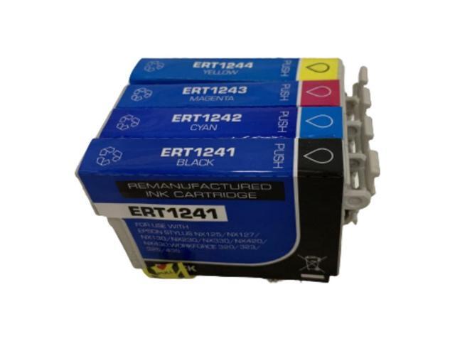 4 Pack Black Cyan Magenta Yellow Ink Cartridge For Epson 124 1241 ...