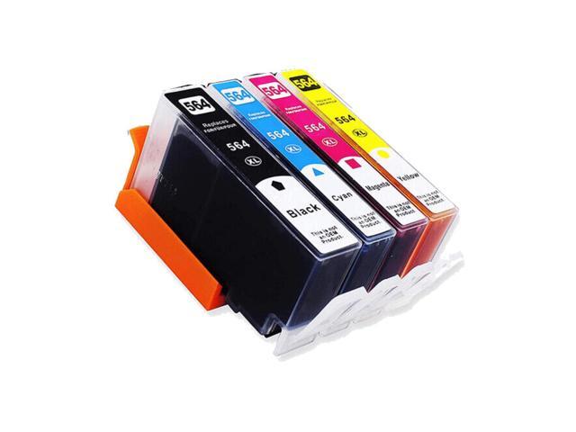4 Pack High-Yield Black Cyan Magenta Yellow Ink Cartridge For HP 564XL ...