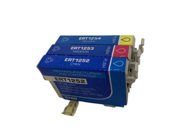 3 Pack Cyan Magenta Yellow Ink Cartridge For Epson 125 1252 - 1254 ...