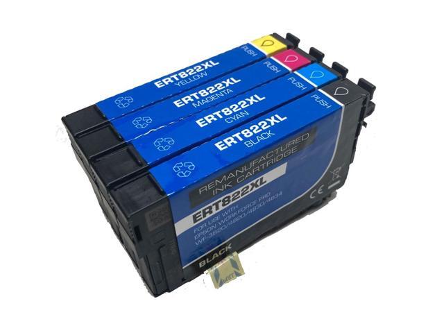 4 Pack High-Yield Black Cyan Magenta Yellow Ink Cartridge With Chip ...