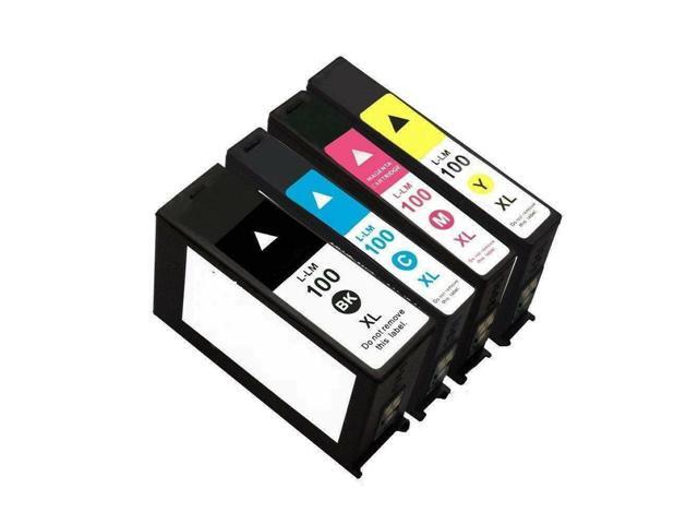 4 Pack High-Yield Black Cyan Magenta Yellow Ink Cartridge For Lexmark ...