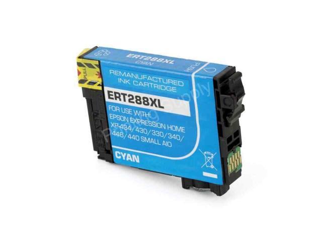 High-Yield Cyan Ink Cartridge with Chip Showing Ink Level Compatible ...
