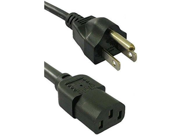 Standard Computer Power Cord Notebook Power Cord 5ft 18AWG Conductor PC ...
