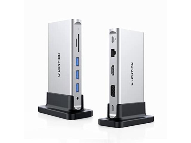 LENTION USB C Docking Station with 100W PD, 4K HDMI, VGA, Ethernet ...