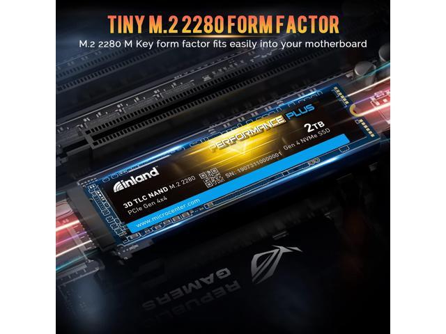 INLAND 2TB Performance Plus NVMe Internal Gaming SSD Solid State Drive ...