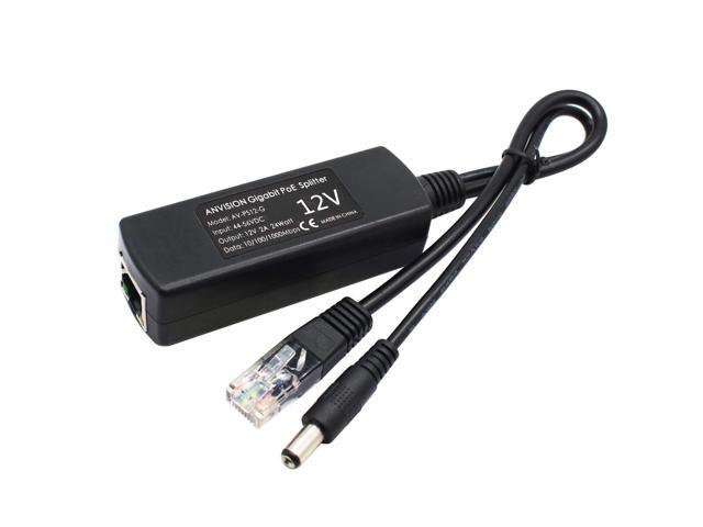 ANVISION 4-Pack Gigabit PoE Splitter, 48V to 12V 2A Ethernet Adapter ...