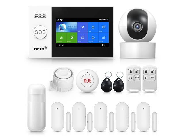 Home Security System, Wireless 4G WiFi Alarm System with 1080p ...