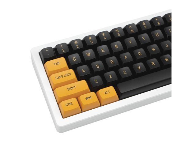 GEKUCAP Key Caps CSA Profile Black and Gold Keycaps 150 Keys Minimalist ...