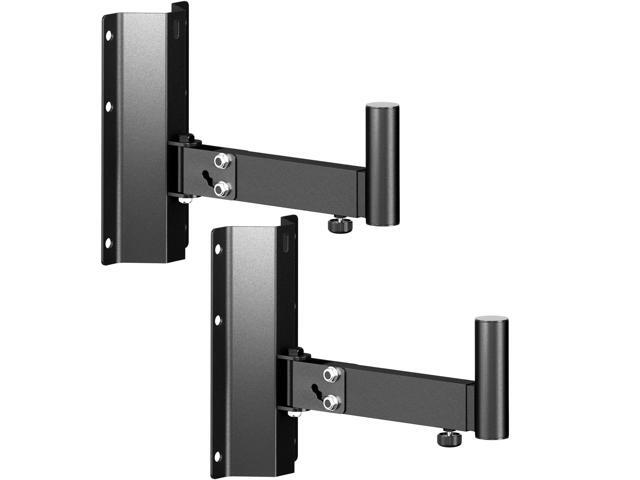 Tipatyard 2 Pack PA Wall Mount Speakers Brackets, Black, Adjustable ...