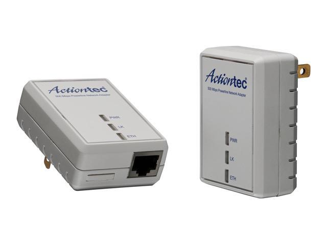 Actiontec PWR511K01 500 Mbps HomePlug HD Powerline Wall Plug Network ...